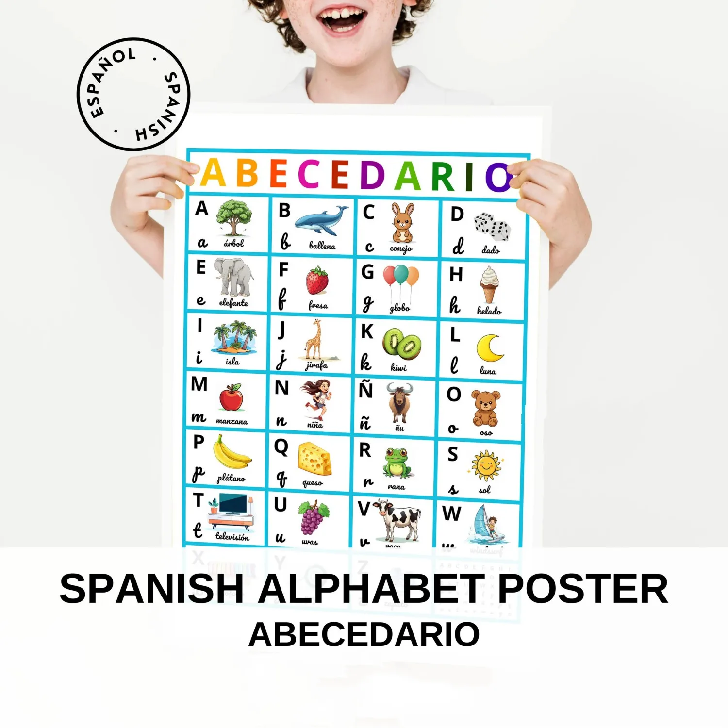 Abecedario Class Home School Spanish Teaching Flashcards Educational ...