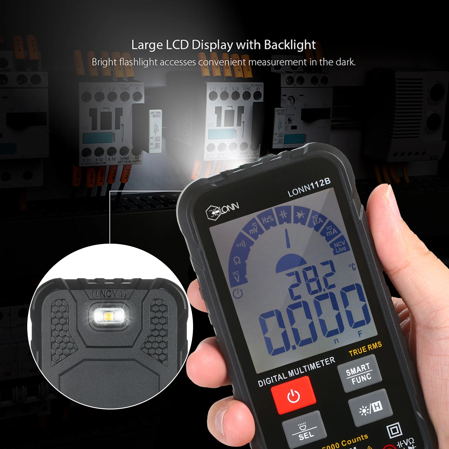 Smart Pocket Multimeter Mini Lcd Digital Auto Range Rms Multimeters ...