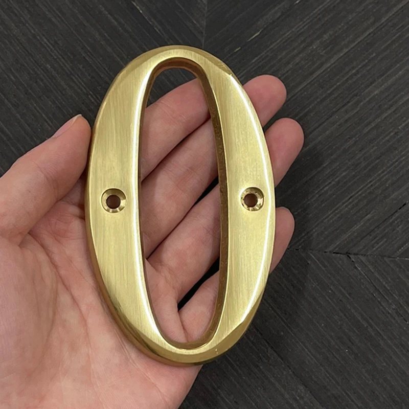 4 Inch. 10cm Solid Brass Letters Modern House Number Door Numbers ...