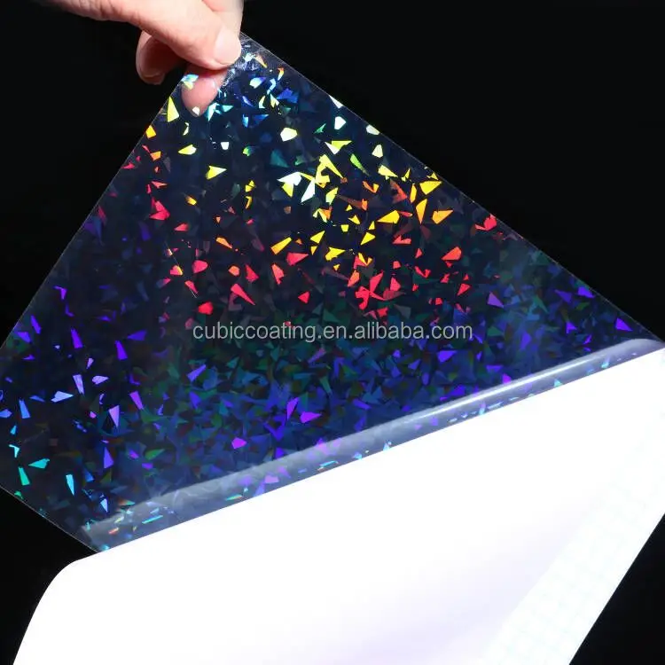 Hot Sale Broken Glass Holographic Overlay Holographic Laminate Film ...