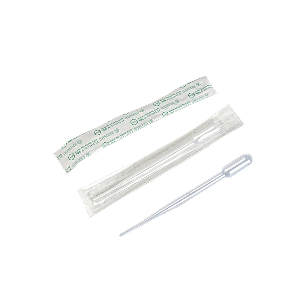 Individually Wrapped 3ml Sterile Pasteur Pipette Plastic Straw Sterile ...