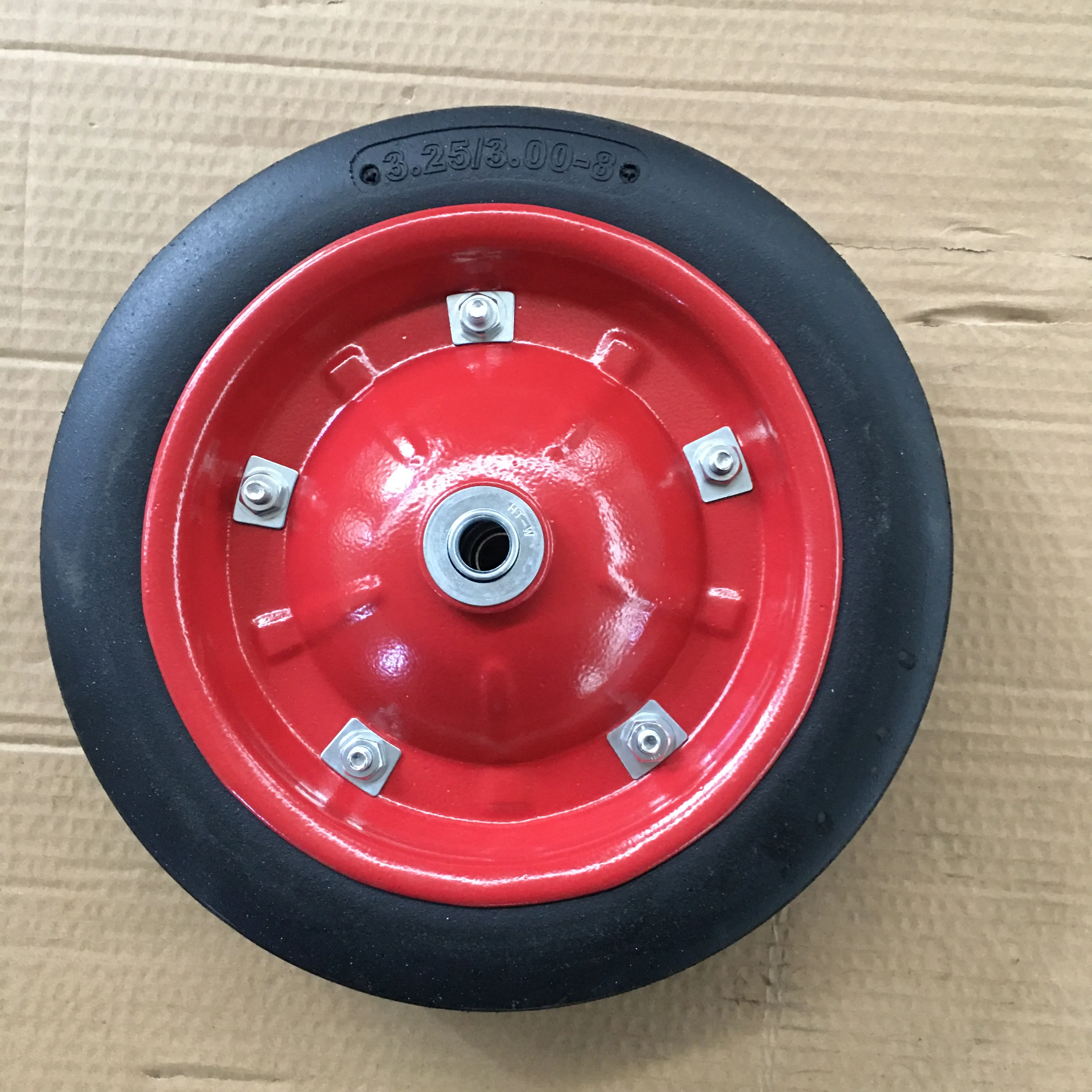 Rubber Caster Tire Wheel Puncture Proof Solid Black Industry Provided ...