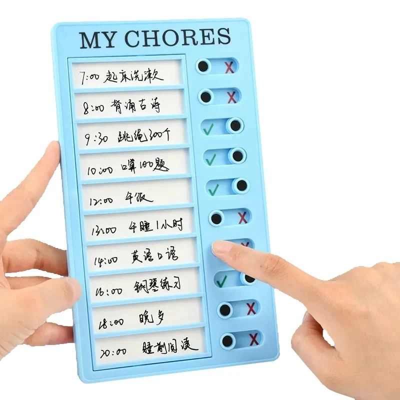 Reusable My Chores Checklist Daily Planner Memo Plastic Board Chore Chart Responsibility ...