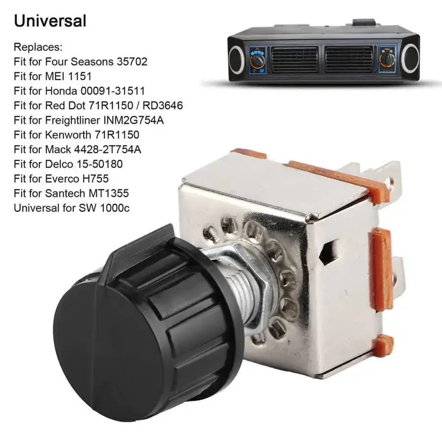 12V 25A Universal AC Blower Switch - 3 Speed Control