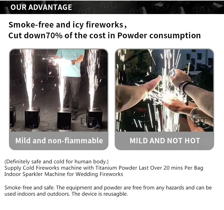 Cold Spark Fireworks Waterfall Cold Spark Fountain Machine For Wedding ...