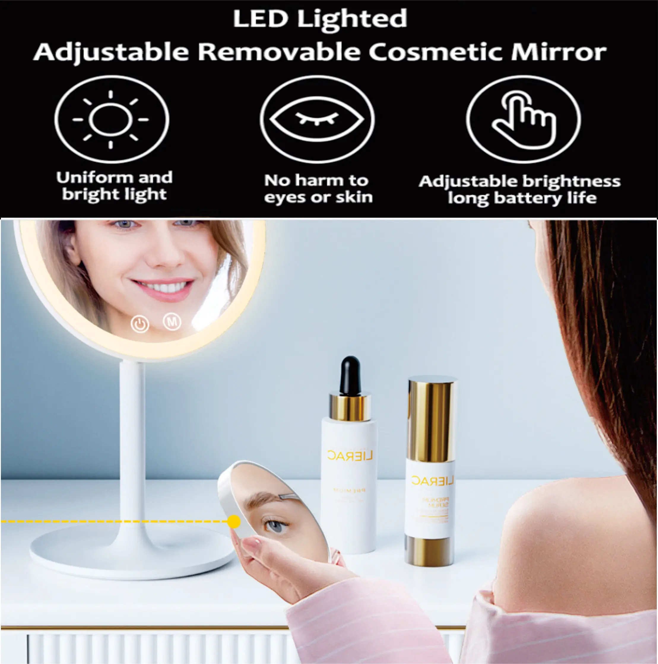 Fogless Backlit Intelligent Led Mirror Vanity Decoration Touch Screen ...