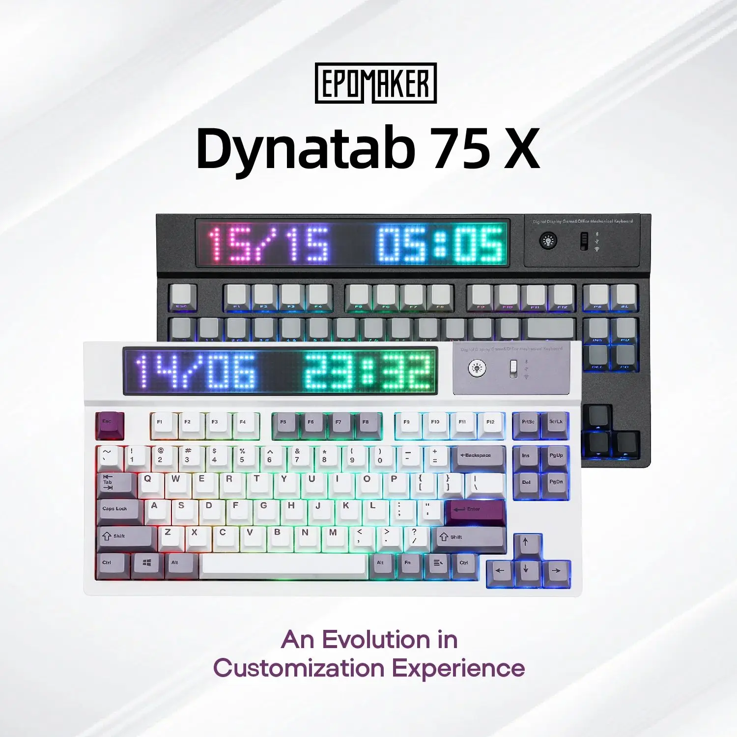 EPOMAKER Dynatab75x - Compact Mechanical Keyboard with RGB