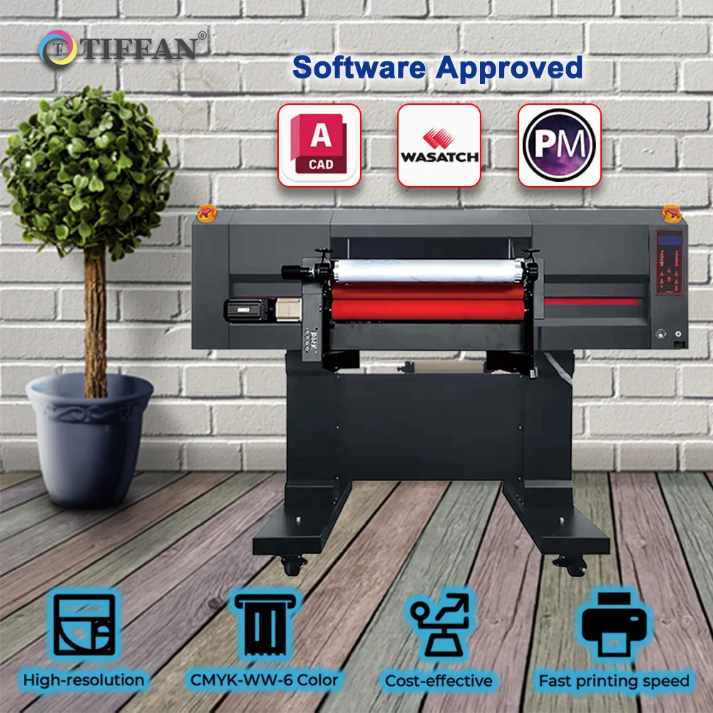 Impresora De A1 Uv Dtf Roll To Roll Crystal Logo Sticker Printer With Laminator 60cm Ab Pet Film ...