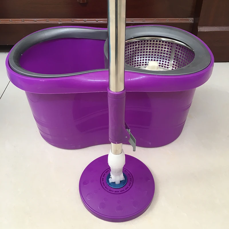 Spin Mop 360 Flat Floor Mop And Bucket Set Stainless Steel Handle ...