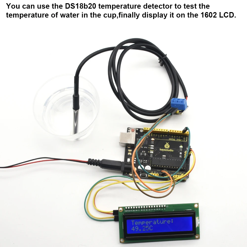 Keyestudio DS18B20 Temperature Detector for Arduino & Microbit