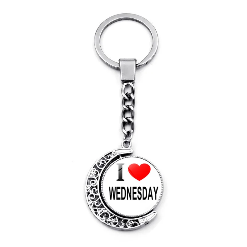 Popular American Movie Wednesday Addams Metal Keychain Mirror Double ...