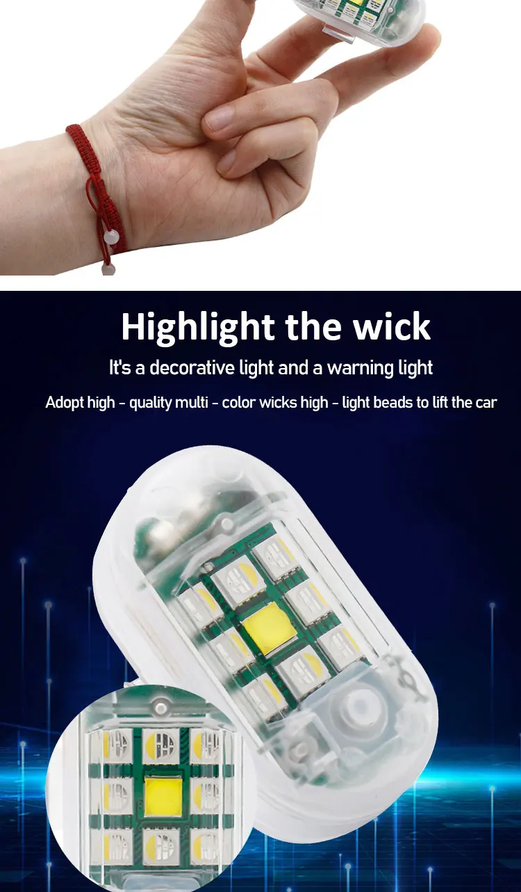 M3 Remote Control Shade Motorcycle Strobe Light - 7colors