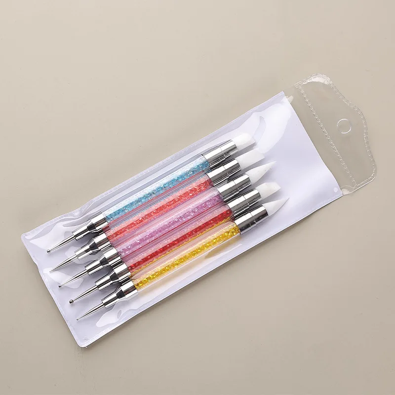 Dual-Ended Manicure Rhinestone Nail Carving Dotting Tool Dual Tipped ...