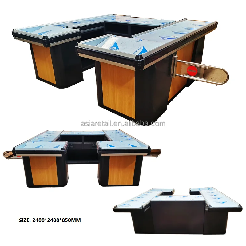 2023 New Design Motorized Cash Register Stand Counters Furniture