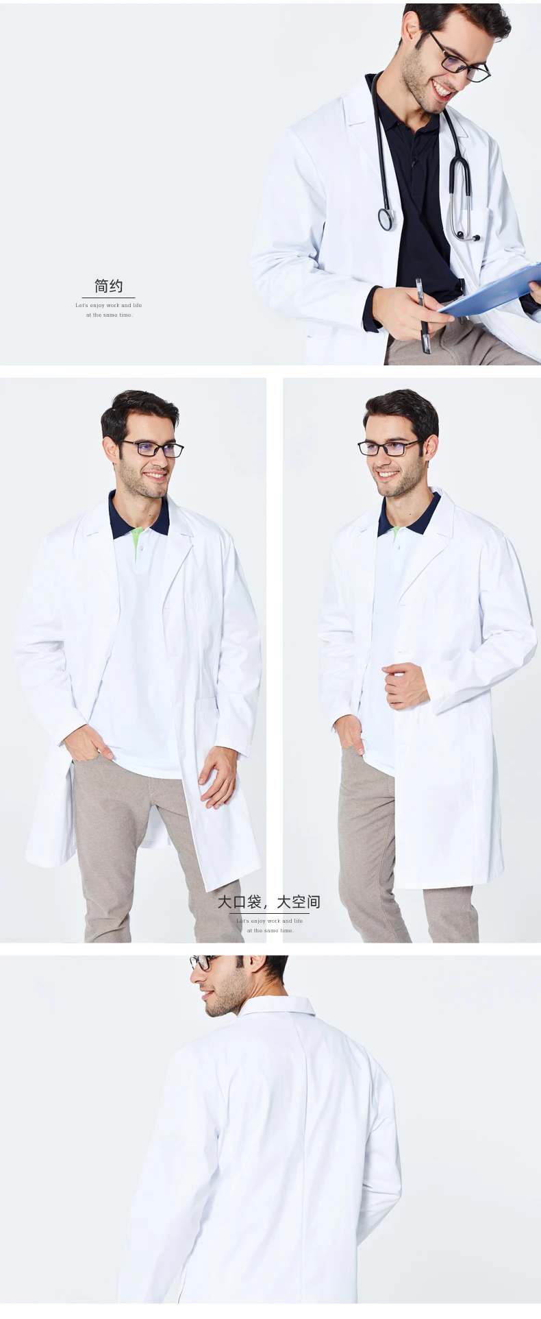ANNO Custom Embroidered Cotton Lab Coats for Medical Professionals