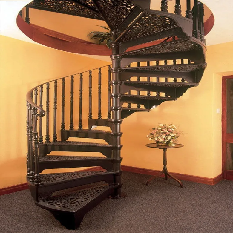 Indoor Wrought Iron Spiral Staircase Prices Residential House Use Small ...