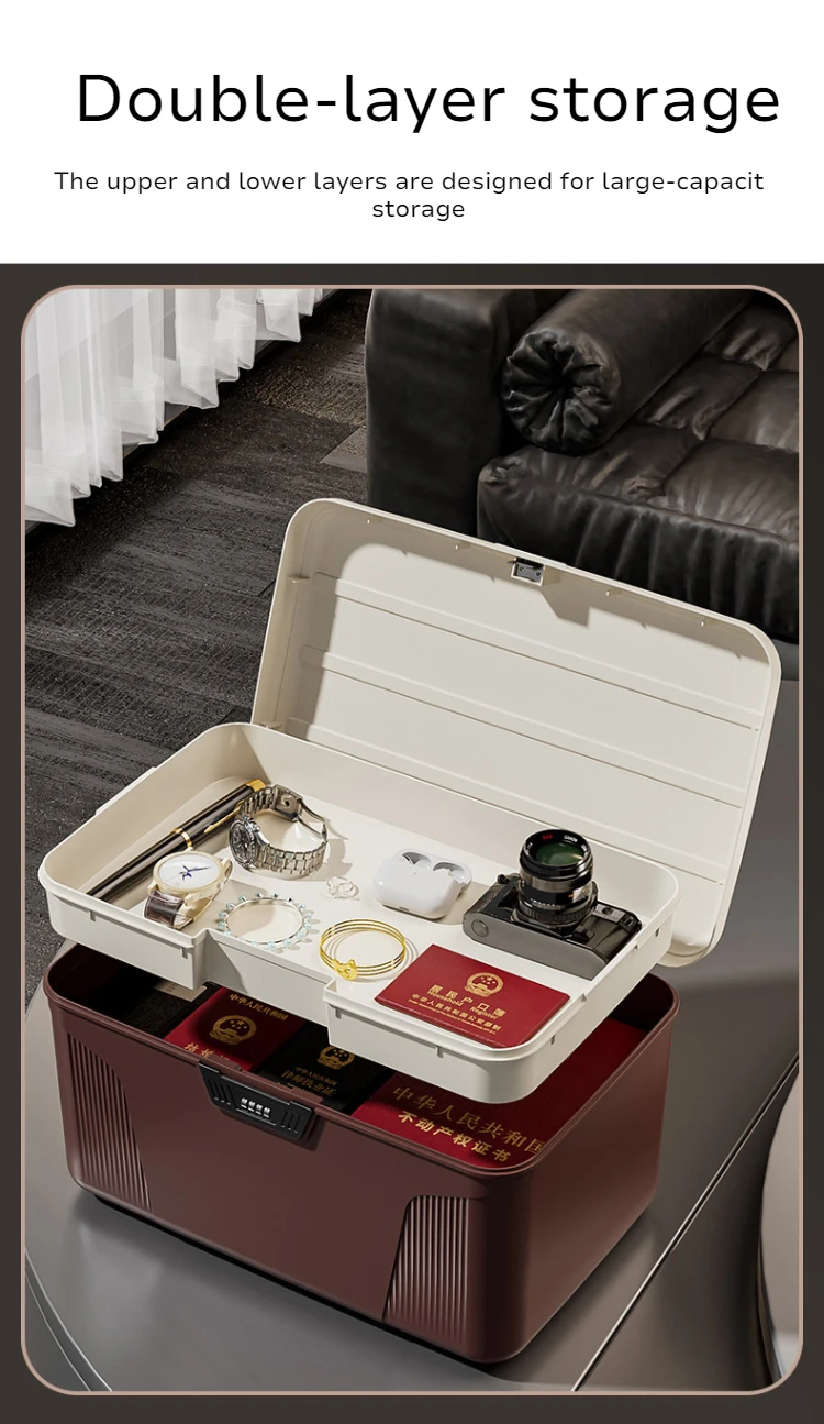 Household Password Storage Box Plastic Storage Box with Lock Plastic ...