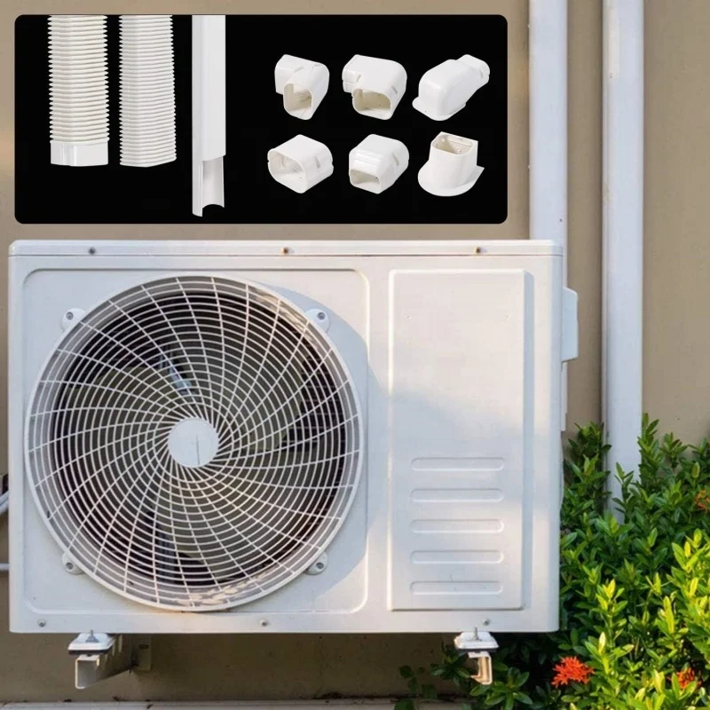 HVAC PVC Full Set Mini Split AC Line Cover Kits for Home