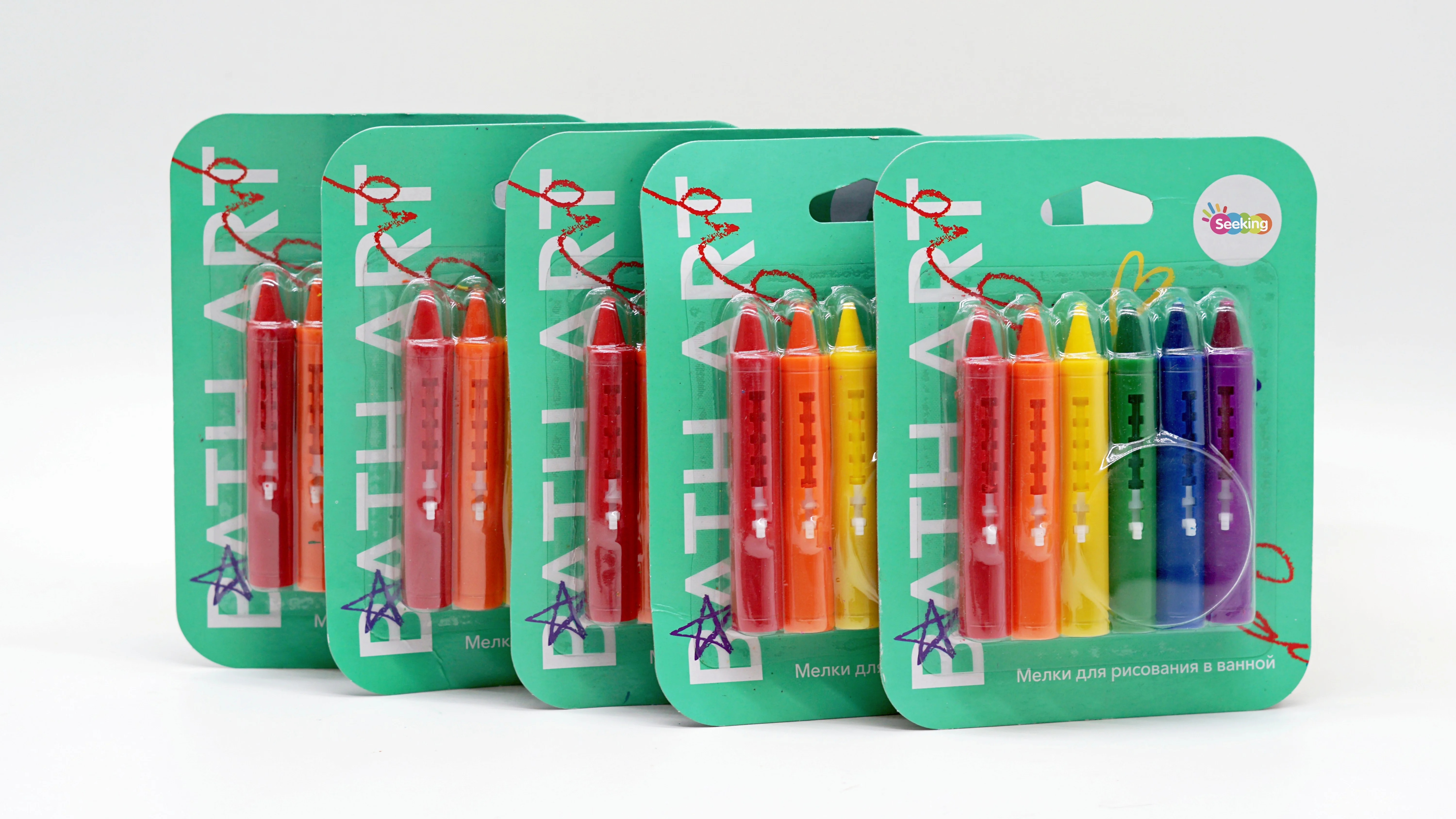 Washable Easy Clean Bath Crayons Colorful Bathtub Crayons Shower ...