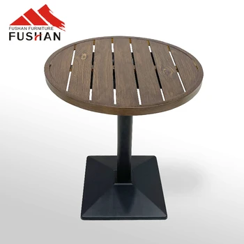 Fushan Round Outdoor Dining Table Graining Aluminum Garden Dinning ...