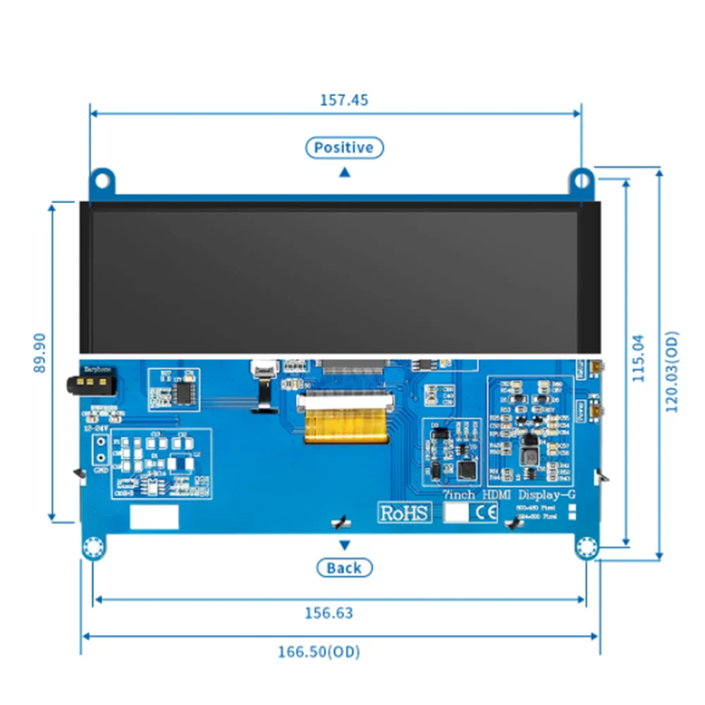 Ips 7inch Screen Aida64 Lcd Display Mini Pc Touch Module 1024 X 600 For ...