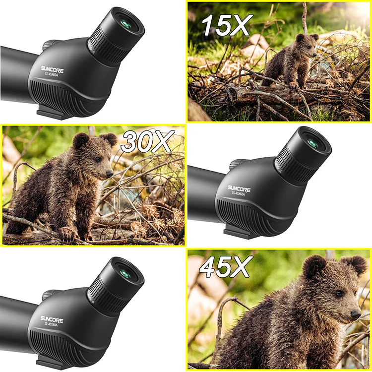 SUNCORE 15-45 X 60 Prism Waterproof Spotting Scope for Bird Watching