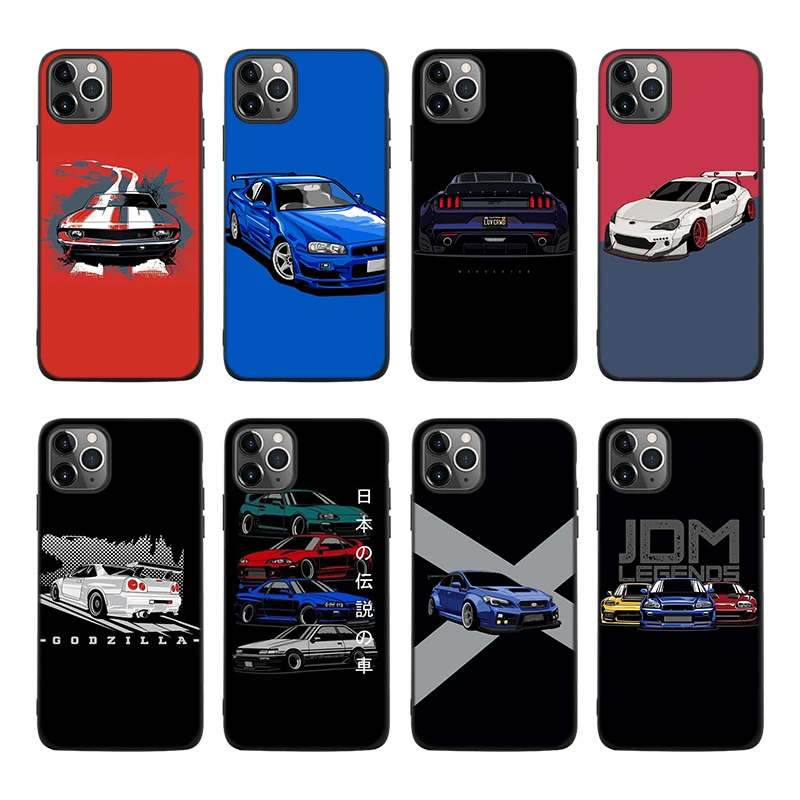 Luxury Car Cute Cartoon Racing Car Back Cover Case for Iphone