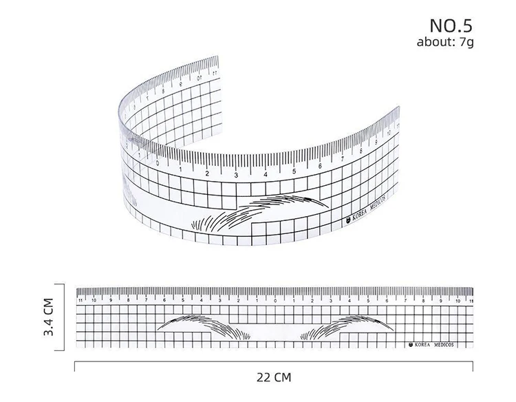 Eyebrow Shape Stencil Reusable Pmu Measuring Disposable Measurement ...