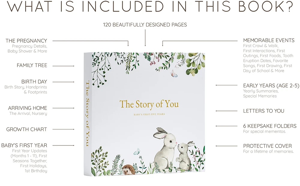 Babies Board Books Baby Journal Memory Book With Keepsake Box Big ...