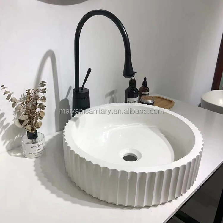 Concrete Basin Bathroom Hand Wash Station Above Counter Cement Basin ...