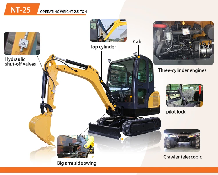 Chinese Excavator Mini Digger 0.8 Ton 1 Ton Mini Micro Excavator 0.8ton ...