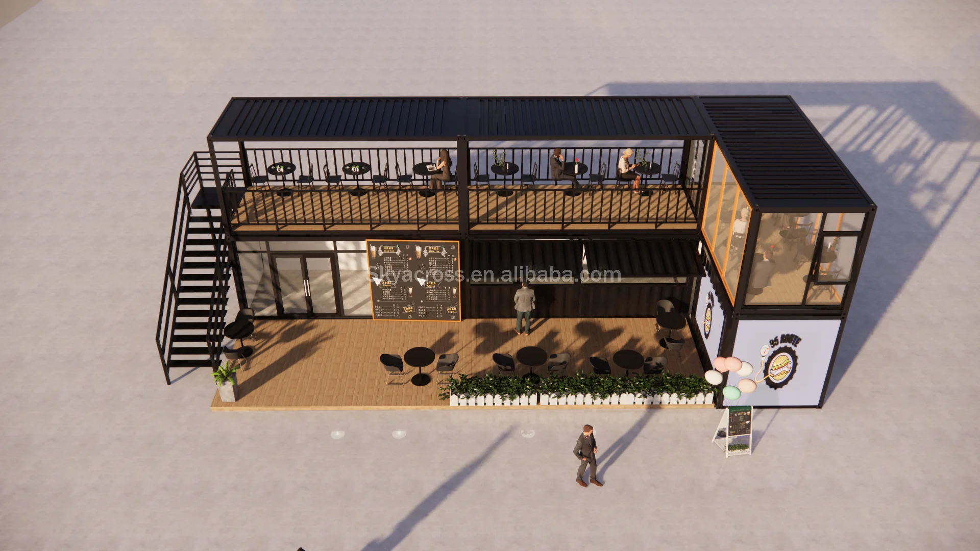 Luxury Shipping Container House for Mobile Restaurants