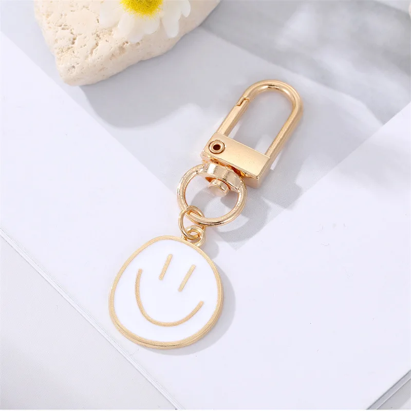 Smile Face Keychains - Personalizable Happy Heart Gifts