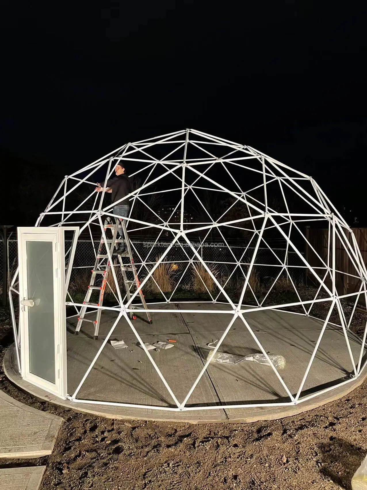 Large Geodesic Dome Family Camping Tents With Bed And Bathroom - Buy ...