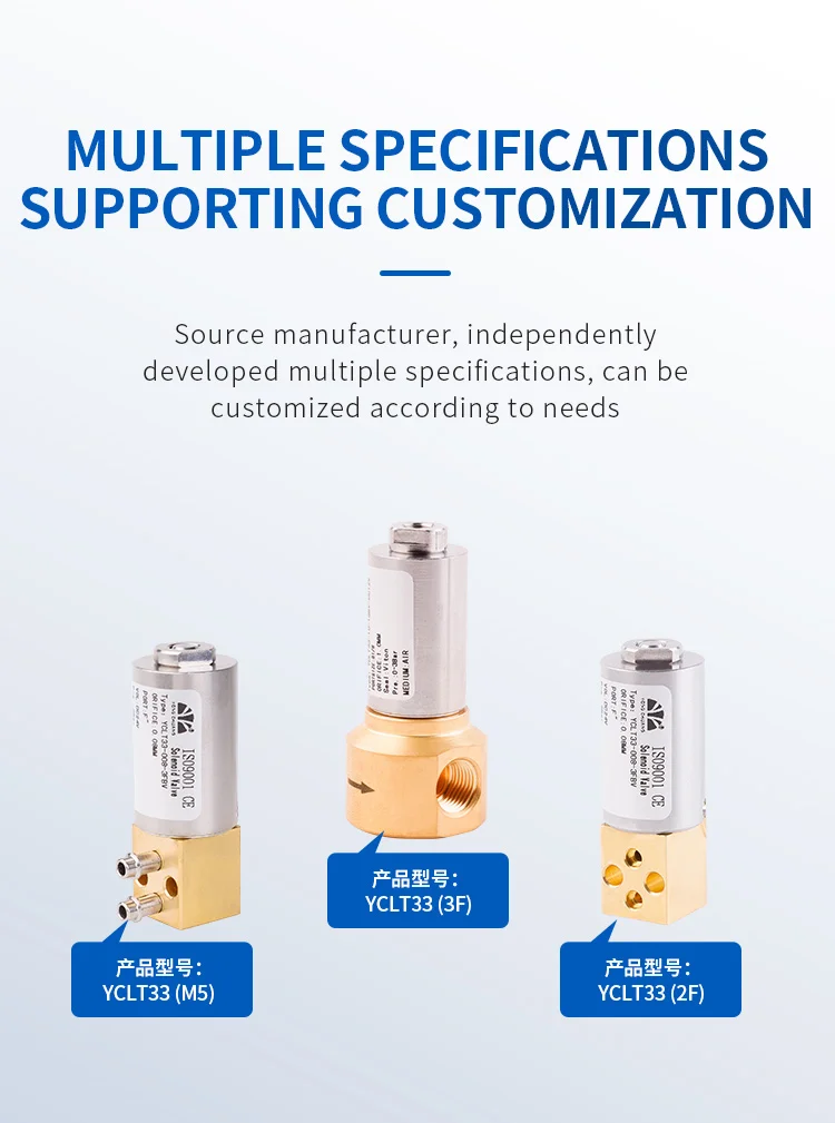 Yongchuang Yclt33 Miniature Proportional Modulation Gas Solenoid Valve For Analytical ...