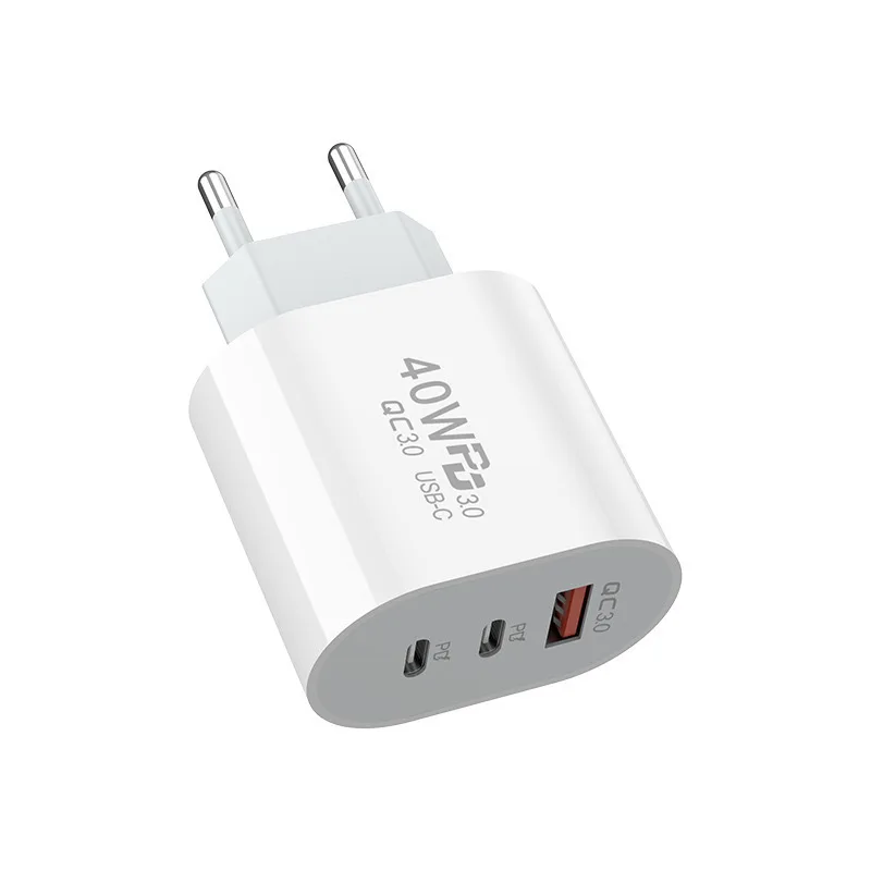 Dual Charger USB+Type-C Adapter USB Wall Charger US EU UK 20W PD Type-C ...