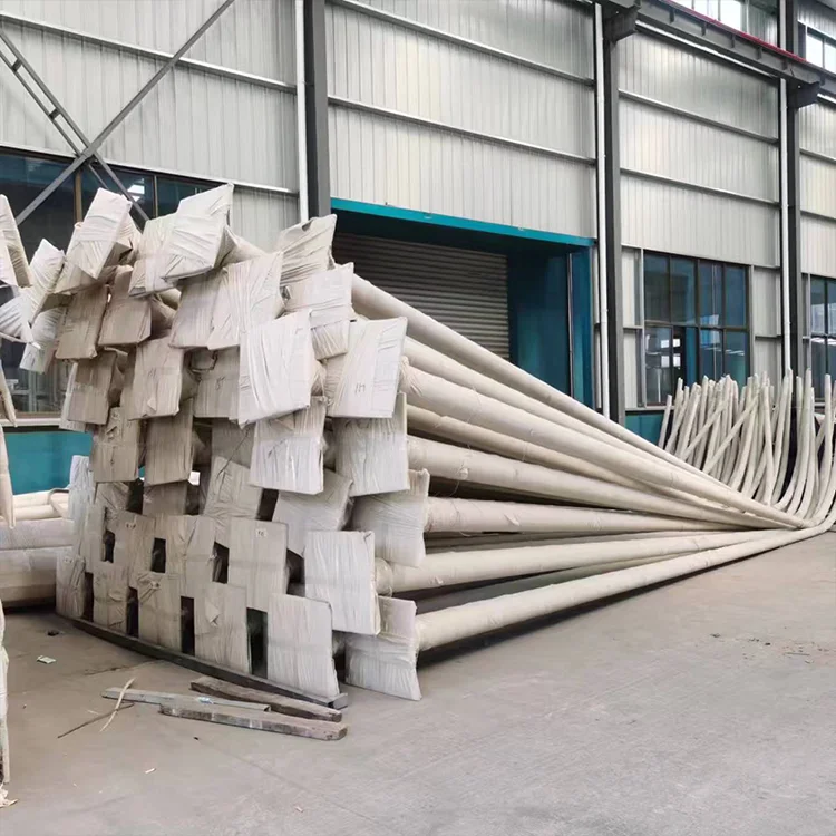 3m 4m 5m 6m 8m 10m 12m Round Tapered Steel Pole Hot Dipped Galvanized ...