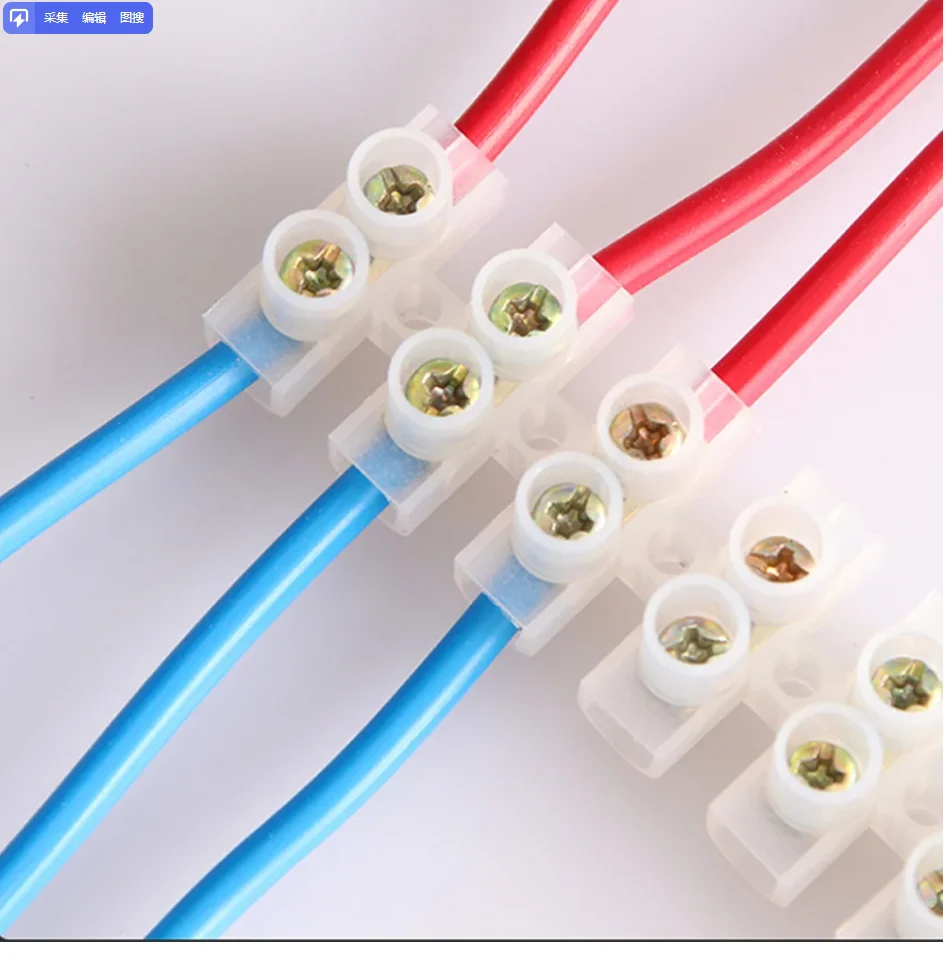 DIY Electrical Screw Terminal Block Dual Row Strip Fix Insulated ...