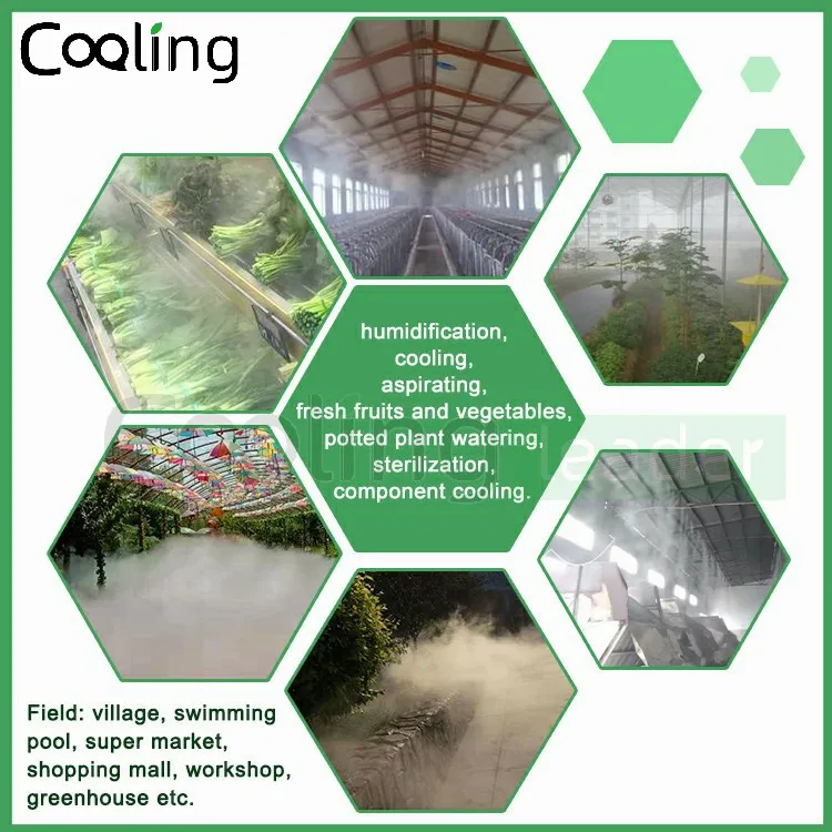 Low Pressure Misting System with Water Pump Mist Nozzles for Efficient ...