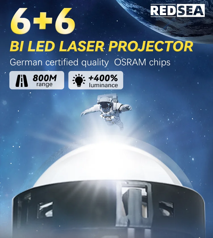 Redsea Custom 12v Bi Led Projector Lens Universal 3.0 Inch 12 Wick ...