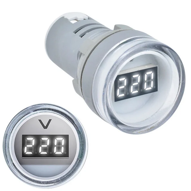 22mm Ad16-22dsv Round Digital Voltmeter Ac 60-500v Mini Voltage Meter ...