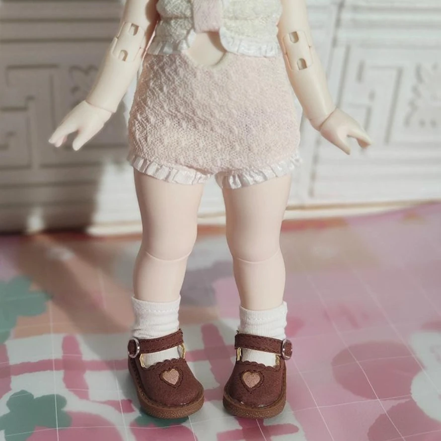 Heart Chocolate Designed Cute Leather Flat Doll Shoes For 1/6 Bjd Doll 12 Inch Dolls - Buy Doll ...