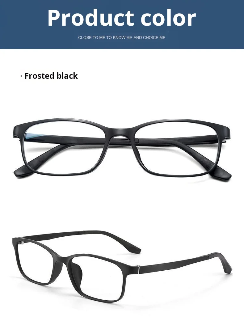 Male Colorless Transparent Myopia New Full-frame Colorblind Glasses ...
