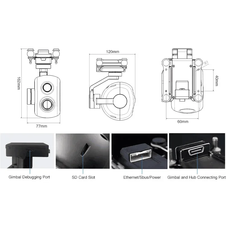 Foxtech EH314 TIR 14x - Advanced UAV Gimbal Camera