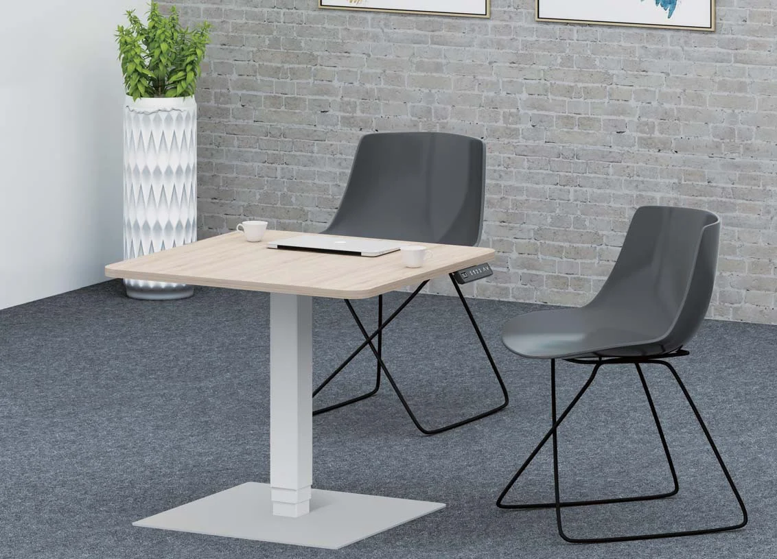 Single Column Lift Table - Adjustable Height Desk