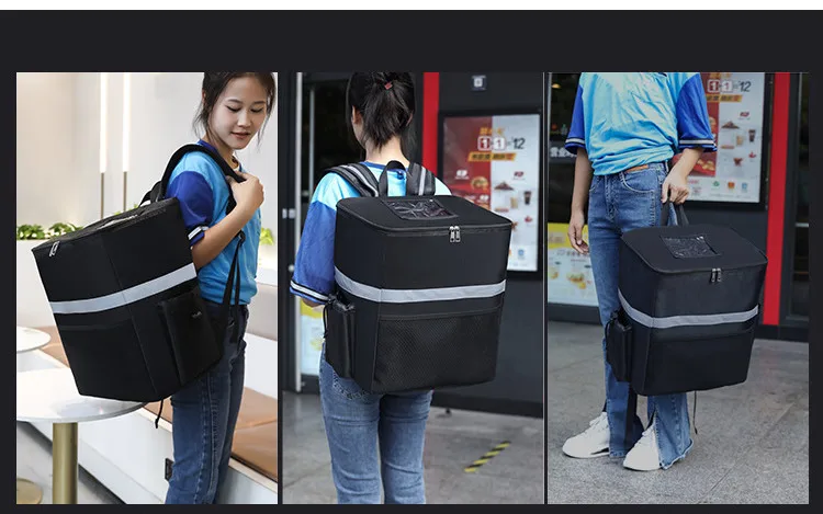 Wholesale Big Capacity Food Delivery Bag Portable Insulated Delivery ...