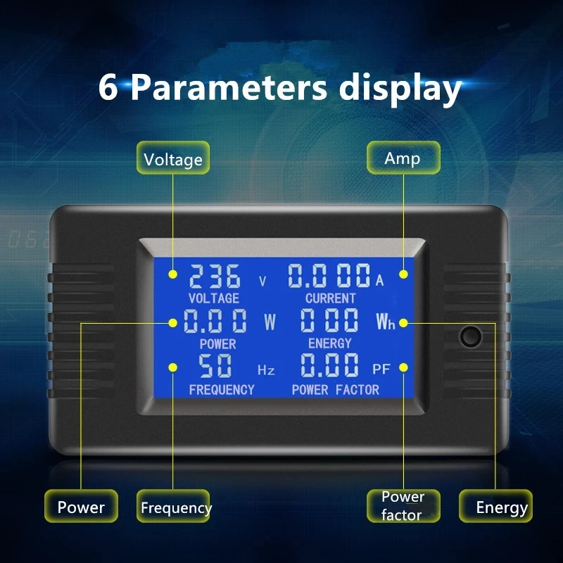 Pzem-022 AC 6in1 - Precision Digital Panel Ampermeter