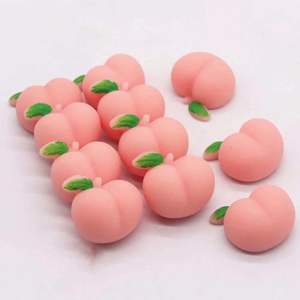 Fun Peach Pig Dog Butt Squeeze Fidget Toy Soft Squishy Stress Relief ...