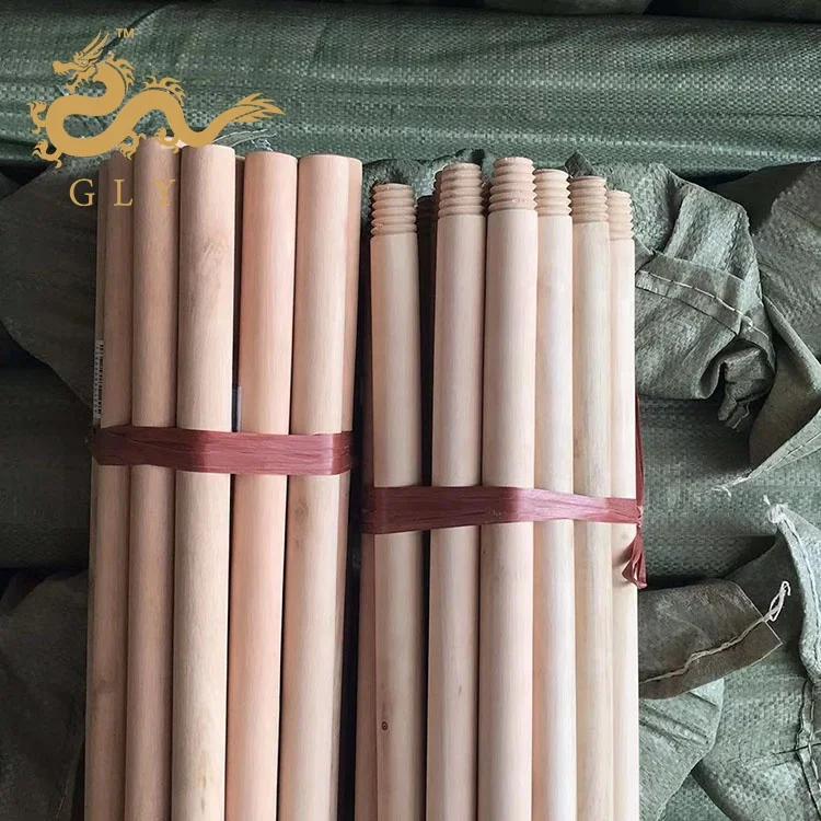 Eucalyptus Wood Material Natural Rounded Wooden Broom Handles - Buy ...