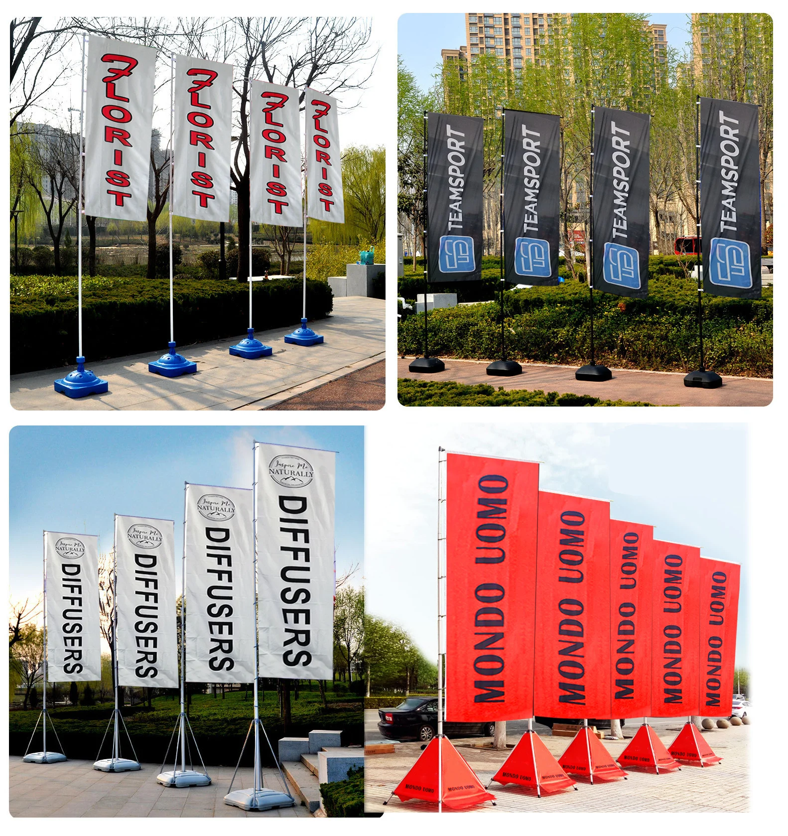 Advertising Custom Logo Banner Water Injection Flag 3m/3.5m/5m/7m ...